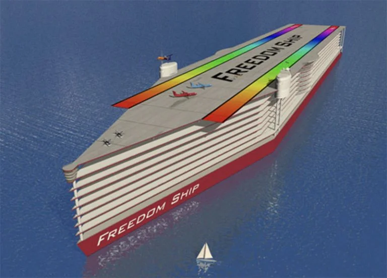 Freedom Ship, cidade flutuante, ou 'Nau dos Insensatos?' - Mar Sem Fim